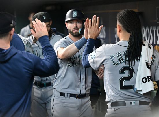 Seattle Mariners Mitch Haniger Congratulated After Editorial Stock ...