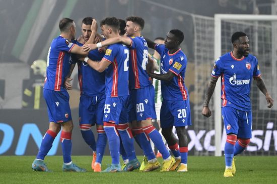 Players Crvena Zvezda Celebrate Their Goal Editorial Stock Photo ...