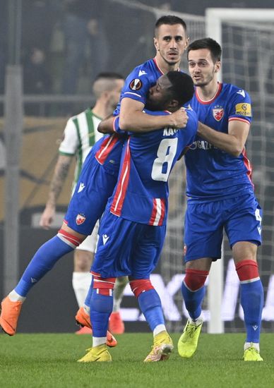 Players Crvena Zvezda Celebrate Their Goal Editorial Stock Photo ...