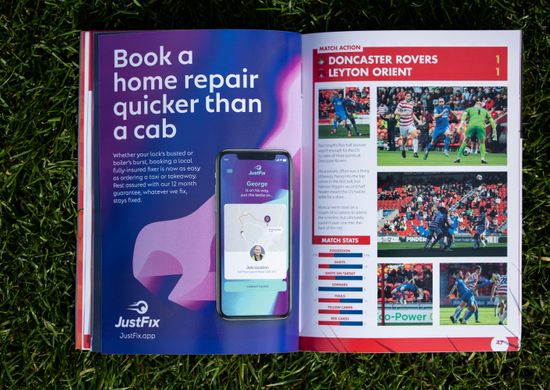 Just Fix Advert Matchday Programme Editorial Stock Photo - Stock Image ...