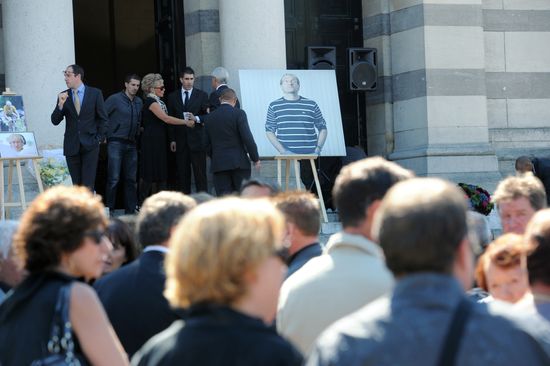 Relatives Friends Attend Funeral Ceremony French Editorial Stock Photo ...