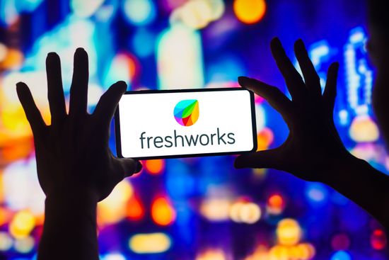 This Photo Illustration Freshworks Logo Displayed Editorial Stock Photo ...
