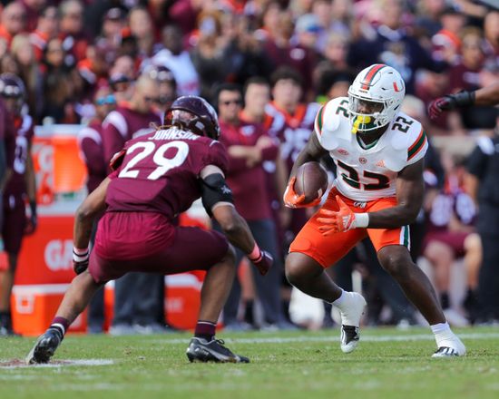 Miami Hurricanes Running Back Thaddius Franklin Editorial Stock Photo ...