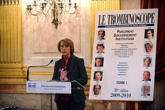 French Journalist Arlette Chabot Delivers Speech Editorial Stock Photo ...