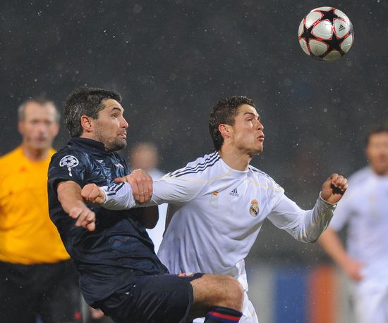 Real Madrids Cristiano Ronaldo Fights Ball Editorial Stock Photo ...