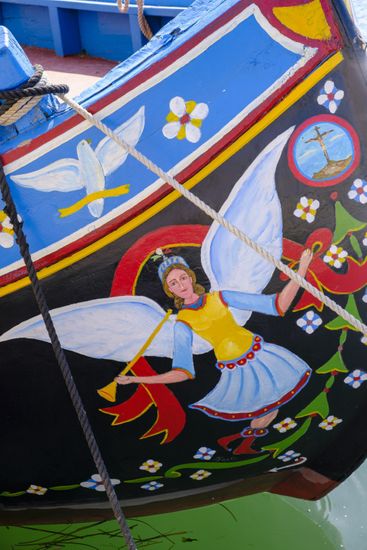 Archangel Patron Saint Dove Painted Boat Editorial Stock Photo - Stock ...