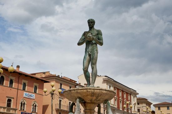 Statue Young Man Part Fountain Fontana Editorial Stock Photo - Stock ...