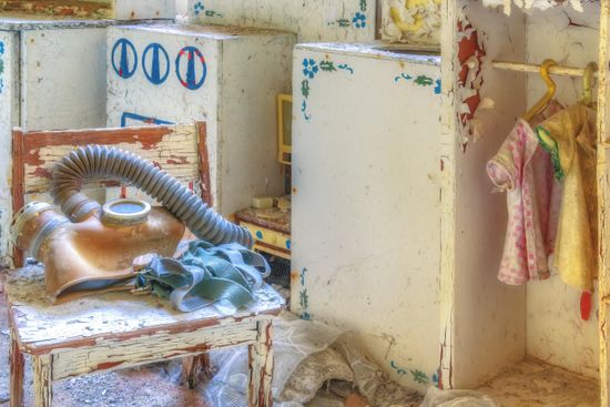 Play Kitchen Clothes Gas Mask Golden Editorial Stock Photo - Stock ...