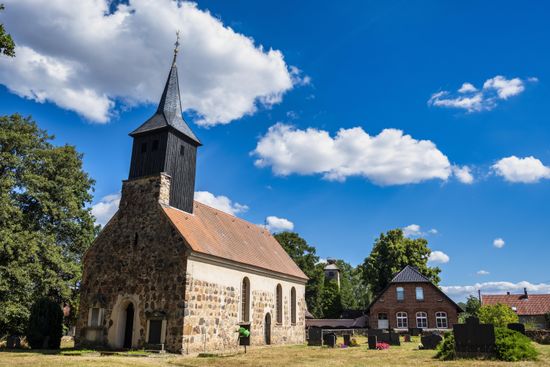 Zoellmersdorf Village Church Luckau Brandenburg Germany Editorial Stock ...