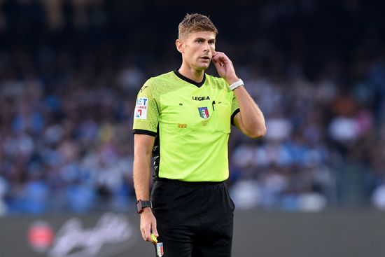 Referee Francesco Cosso During Serie Match Editorial Stock Photo ...