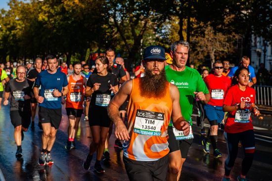 Participant Big Beard Seen Running Marathon Editorial Stock Photo ...