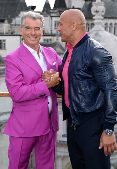 Pierce Brosnan Dwayne Johnson Editorial Stock Photo - Stock Image ...