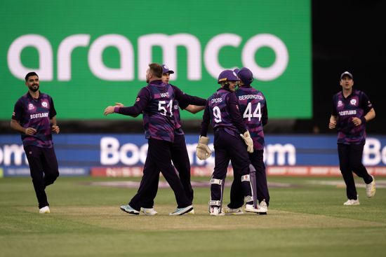 Mark Watt Scotland Celebrates Wicket Brandon Editorial Stock Photo ...