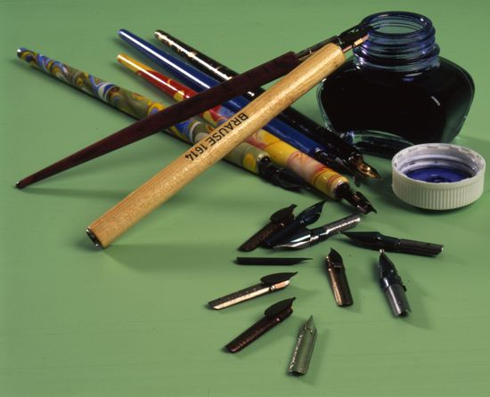 Drawing Writing Pens Other Office Articles Editorial Stock Photo ...