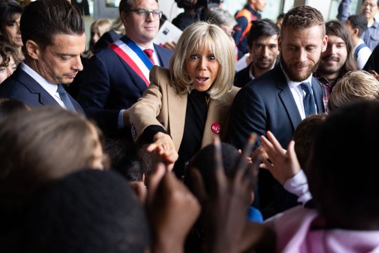 French President Wife Brigitte Macron Meet Editorial Stock Photo ...