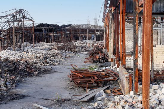 Aftermath Shelling Barabashovo Market By Russian Editorial Stock Photo ...