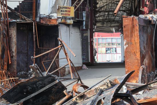 Aftermath Shelling Barabashovo Market By Russian Editorial Stock Photo ...