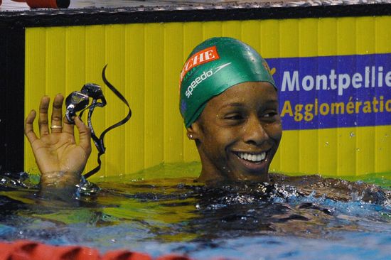 French Swimmer Malia Metella Celebrates After Editorial Stock Photo ...