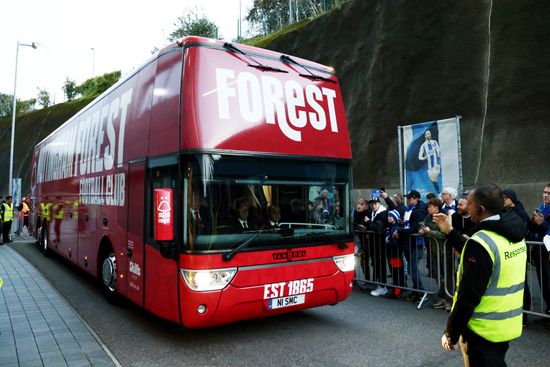 Nottingham Forest Coach Arrives Editorial Stock Photo - Stock Image ...