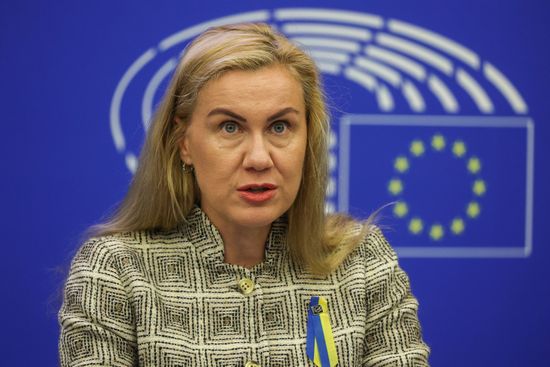 European Commissioner Energy Kadri Simson Holds Editorial Stock Photo ...