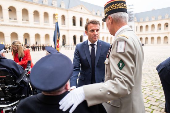 Emmanuel Macron President Republic During Ceremony Editorial Stock ...