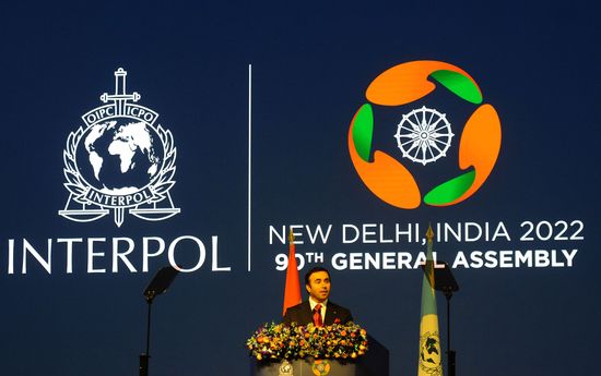 Interpol President Ahmed Naser Alraisi Speaks Editorial Stock Photo ...