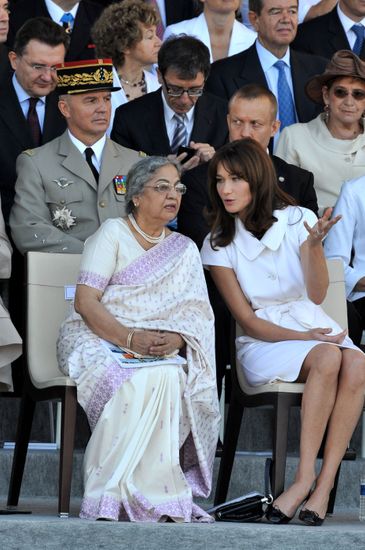 Indian First Lady Gursharan Kaur French Editorial Stock Photo - Stock ...