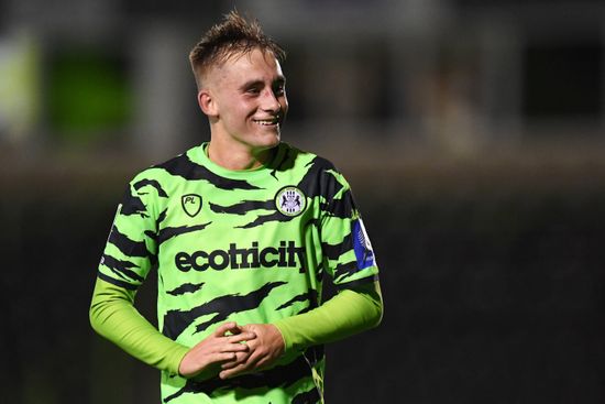 Forest Green Rovers Midfielder Finley Bell Editorial Stock Photo ...