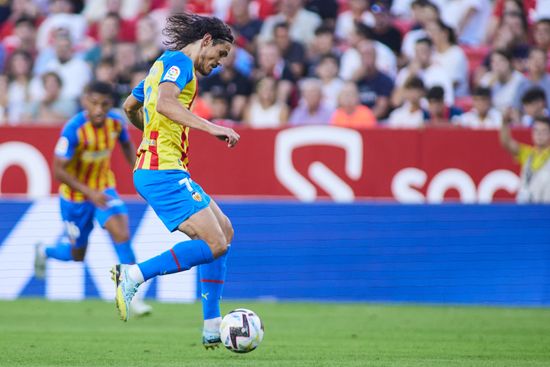 Edison Cavani Valencia Action During Spanish Editorial Stock Photo ...