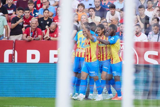 Edison Cavani Valencia Celebrates Goal During Editorial Stock Photo ...