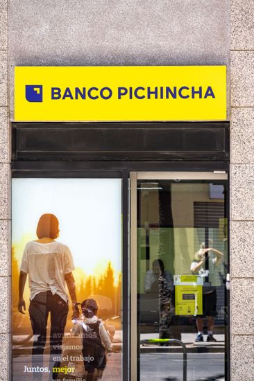 Sign Logo Banco Pichincha Bank Shows Editorial Stock Photo - Stock ...