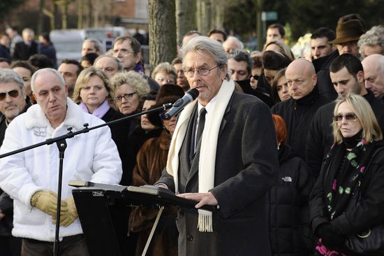 Alain Delon Attending Funeral Ceremony French Editorial Stock Photo ...