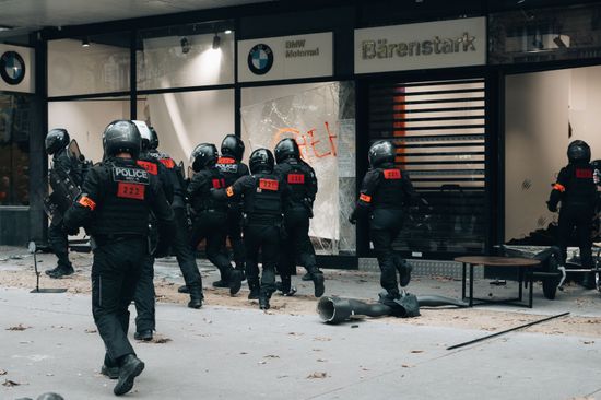 Bravm Riot Police Deploy After Black Editorial Stock Photo - Stock ...