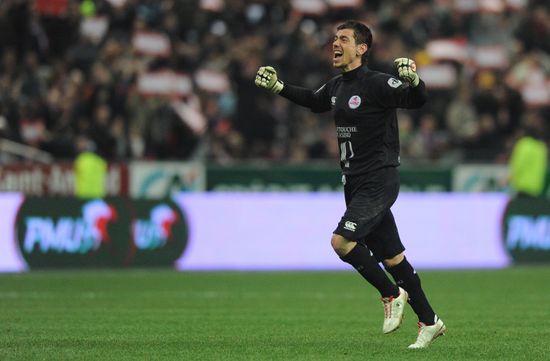 Lilles Goalkeeper Gregory Malicki During French Editorial Stock Photo ...