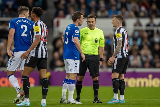 Tony Harrington Referee During Premier League Editorial Stock Photo ...