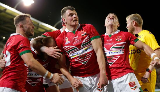 Rhodri Lloyd Wales Rugby League Celebrates Editorial Stock Photo ...