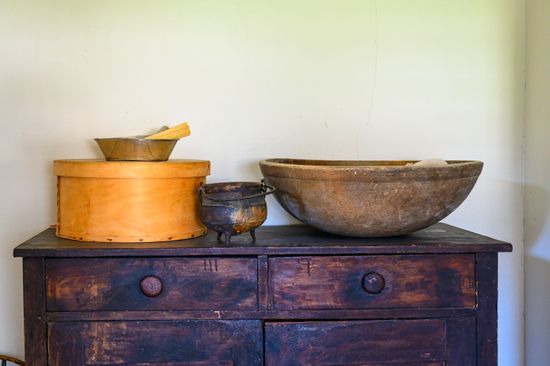 Detail Cupborad Colonial Containers On Top Editorial Stock Photo ...