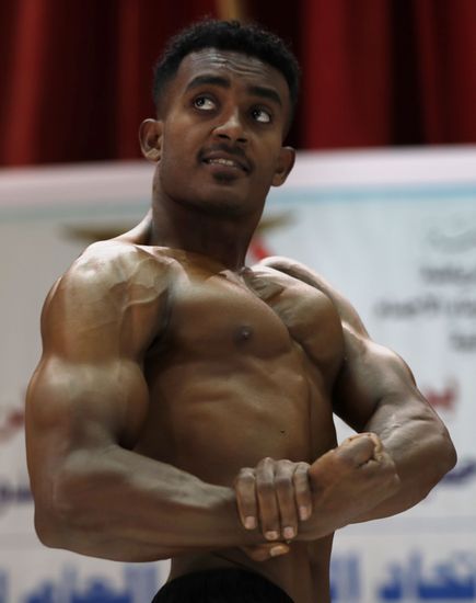 Yemeni Bodybuilder Flexes His Muscles He Editorial Stock Photo - Stock ...