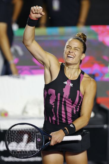 Greek Tennis Player Maria Sakkari Celebrates Editorial Stock Photo ...
