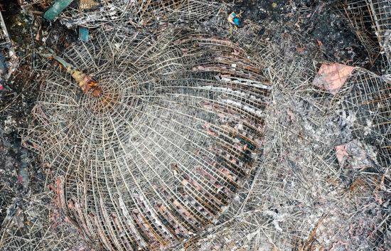Photo Taken Drone Shows Collapsed Dome Editorial Stock Photo - Stock ...