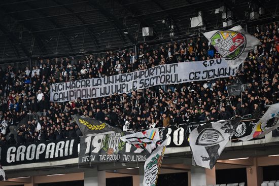 Banner Shown By Fans Universitatea Cluj Editorial Stock Photo - Stock ...