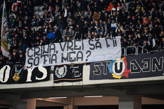 Banner Shown By Fans Universitatea Cluj Editorial Stock Photo - Stock ...