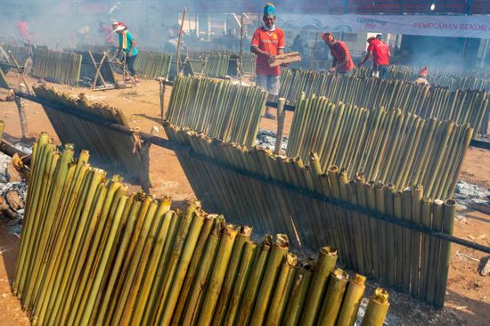 Residents Burned Inuyu Local Bamboo Rice Editorial Stock Photo - Stock ...