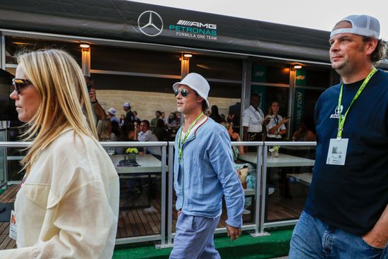 Actor Brad Pitt Walks Through Paddock Editorial Stock Photo - Stock ...