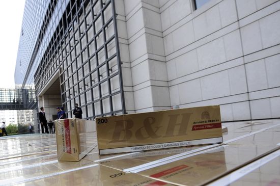 Cartons Seized Contraband Cigarettes Displayed Prior Editorial Stock ...
