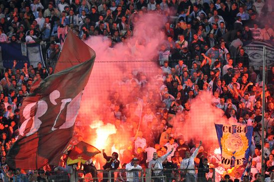 Marseilles Fans During Uefa Champions League Editorial Stock Photo ...
