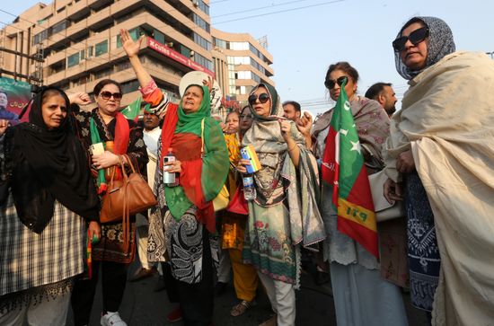 Supporters Pakistan Tehrikeinsaf Pti Political Party Editorial Stock ...