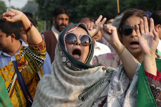 Supporters Pakistan Tehrikeinsaf Pti Political Party Editorial Stock ...