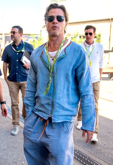 Us Actor Brad Pitt Walks Paddock Editorial Stock Photo - Stock Image ...