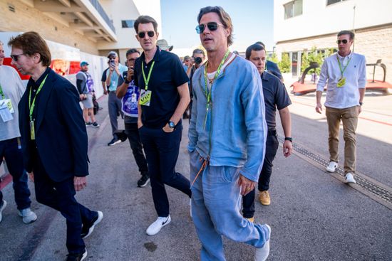 Us Actor Brad Pitt Walks Paddock Editorial Stock Photo - Stock Image ...